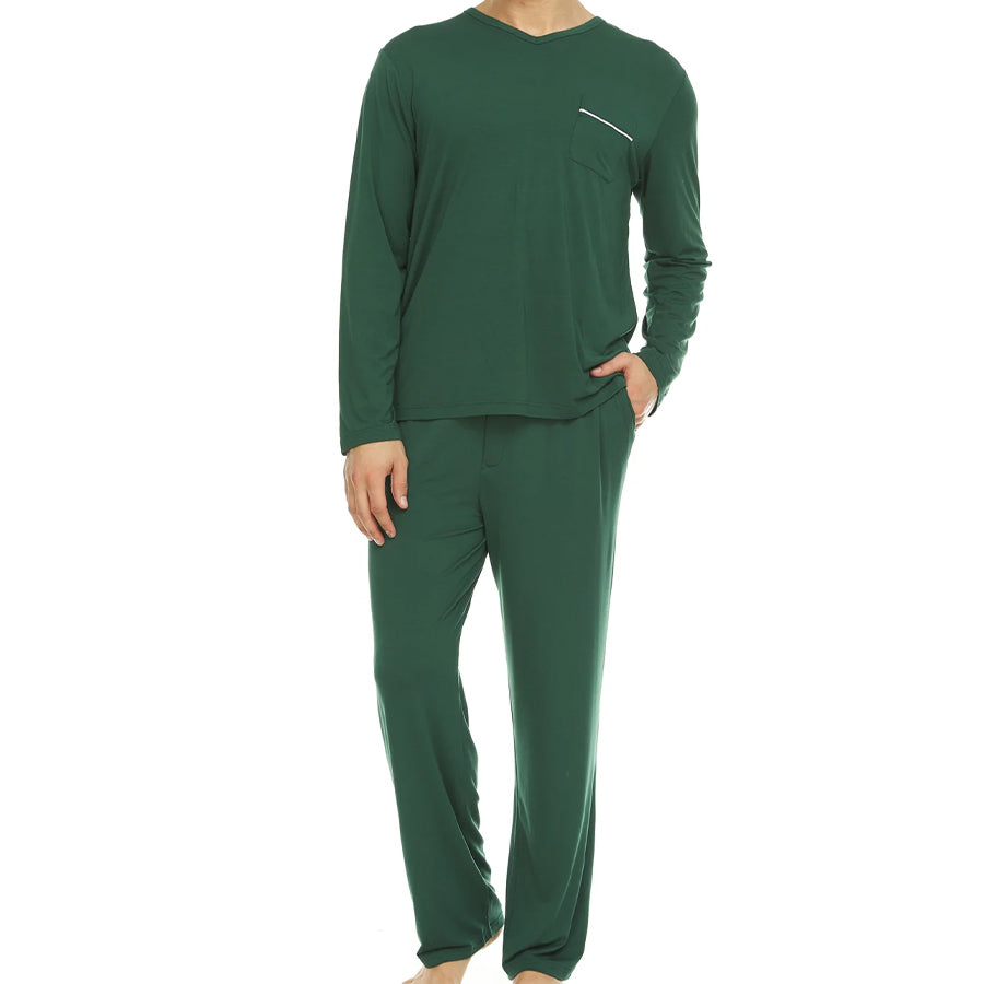 Mens Symmar Micro Modal Pajamas Green – Drive Goods.com